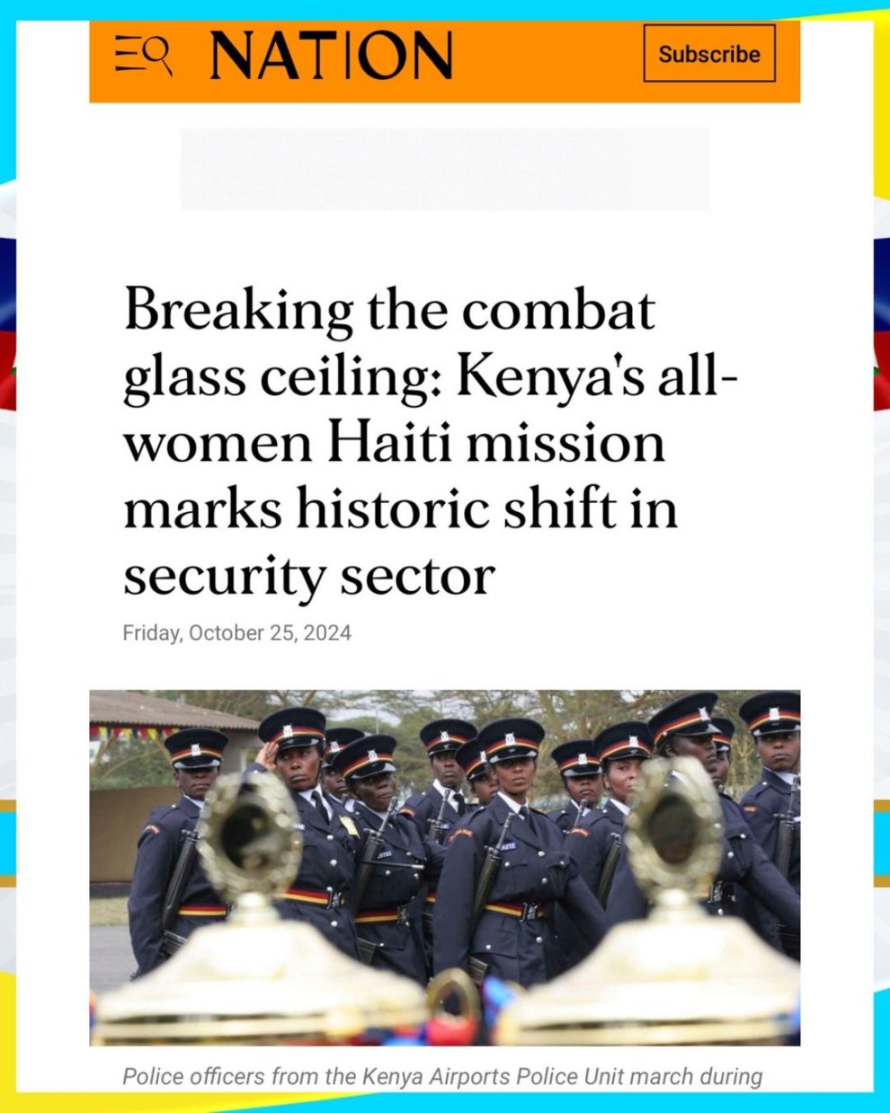Kenya Deploys All-Women Police Unit to Haiti in Historic Mission to ...